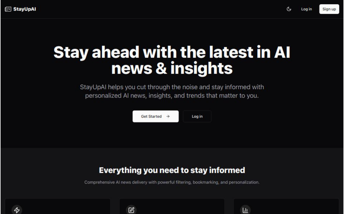 StayUpAI - AI News Aggregator